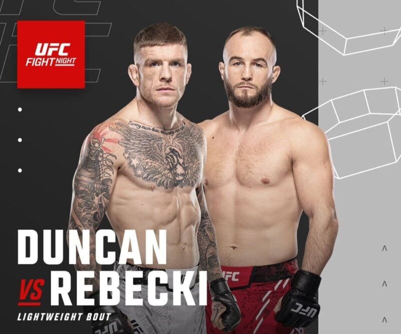 UFC Fight Night – Mateusz Rebecki vs Chris Duncan: Preview & Betting Tips