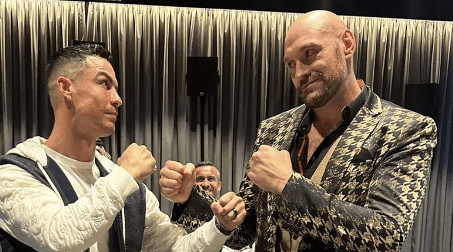 Ronaldo And Fury Face-Off Before The Ngannou Fight - Boxing News