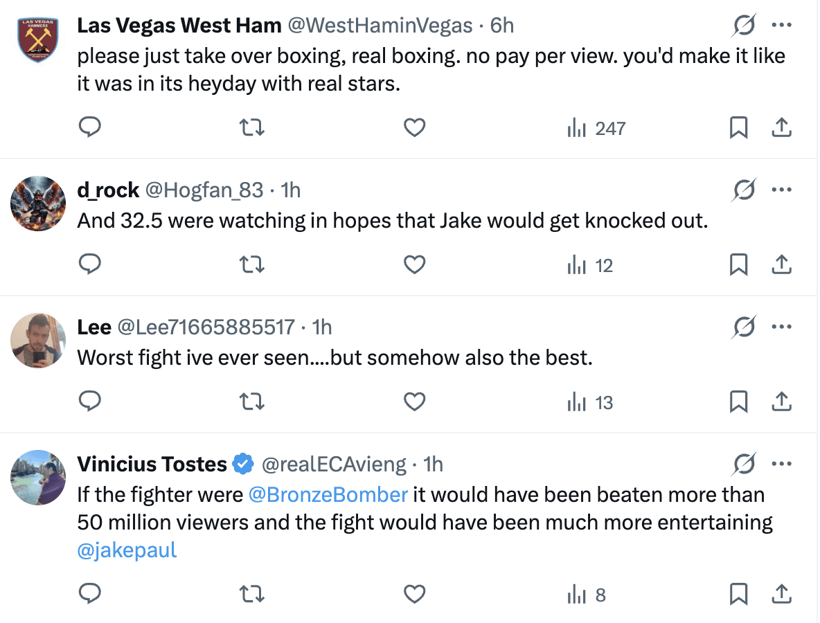 Paul Vs. Joshua's Viewership Numbers | Boxing News